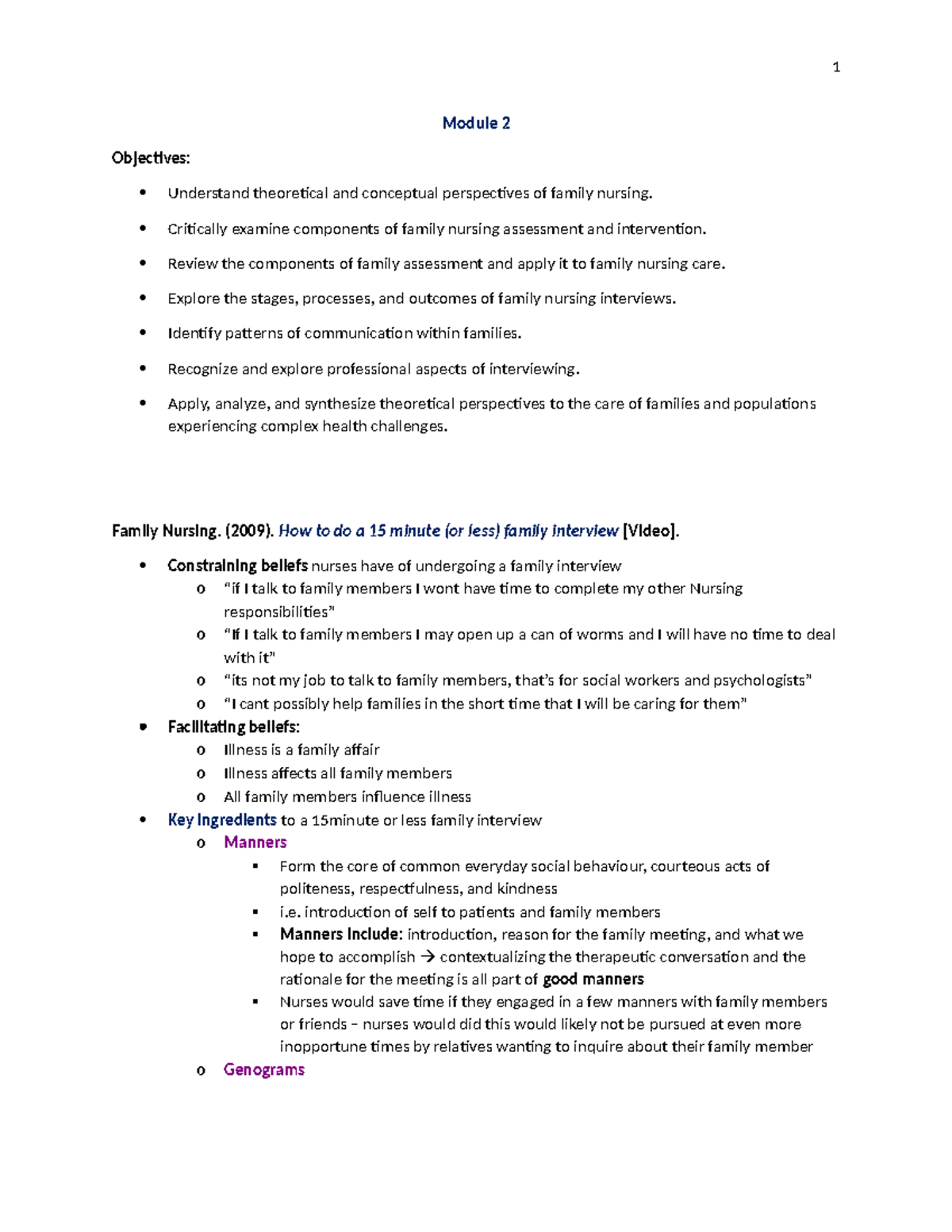 Module 2 Notes - summary - Module 2 Objectives: Understand theoretical ...