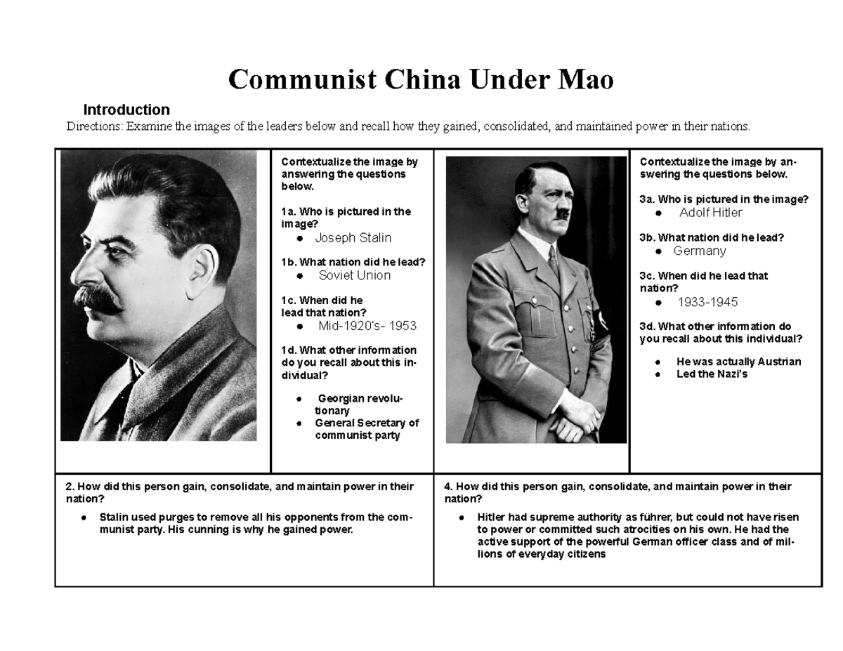 Communist China Under Mao - Communist China Under Mao Introduction ...