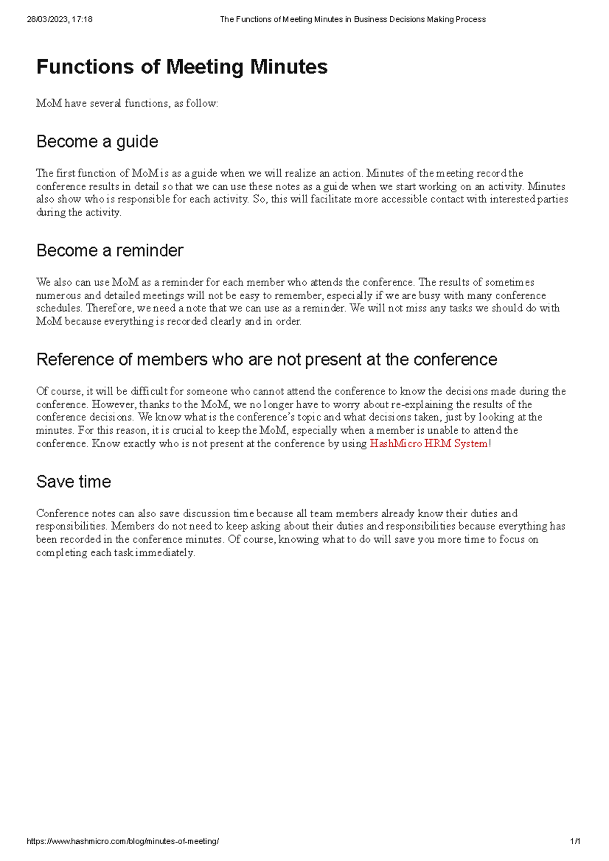 MEETING MUNITES - 28/03/2023, 17:18 The Functions of Meeting Minutes in ...