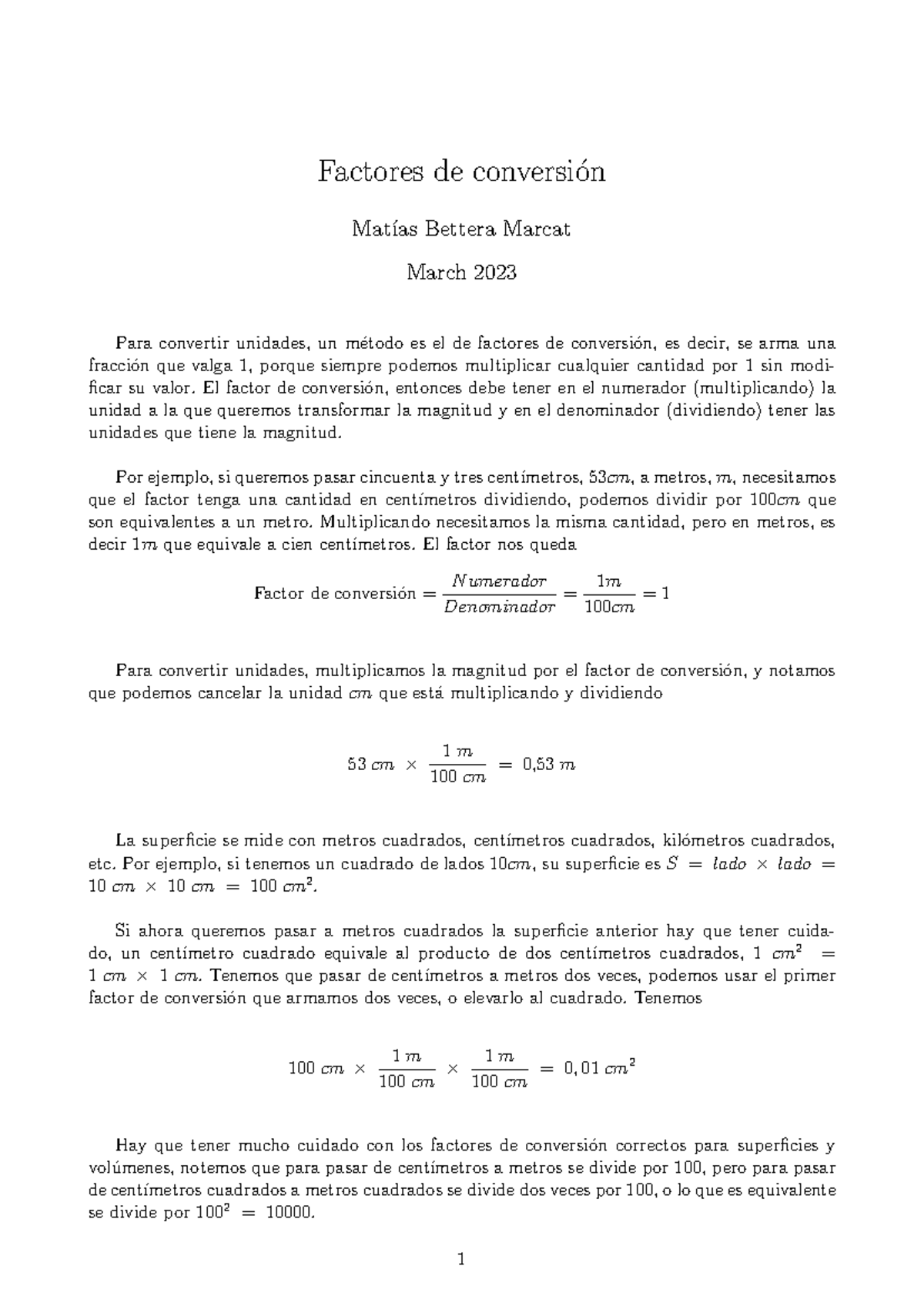 Factores de conversi n - ddddd - Factores de conversi ́on Mat ́ıas Bettera Marcat March 2023 ...