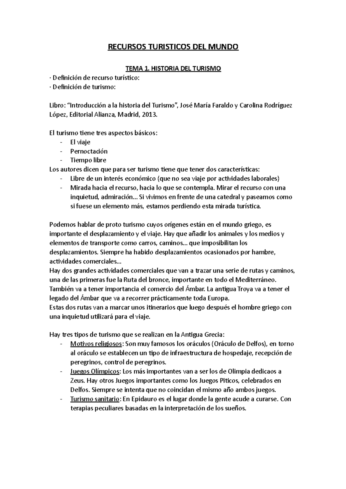 Recursos Turisticos DEL Mundo - RECURSOS TURISTICOS DEL MUNDO TEMA 1 ...