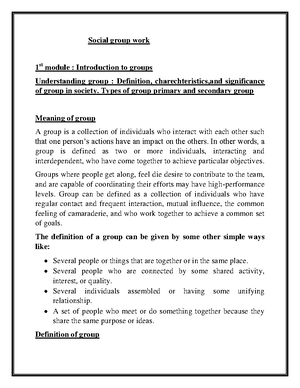 Social Group Work Process-pdf - Social Group Work Process I. In-take ...