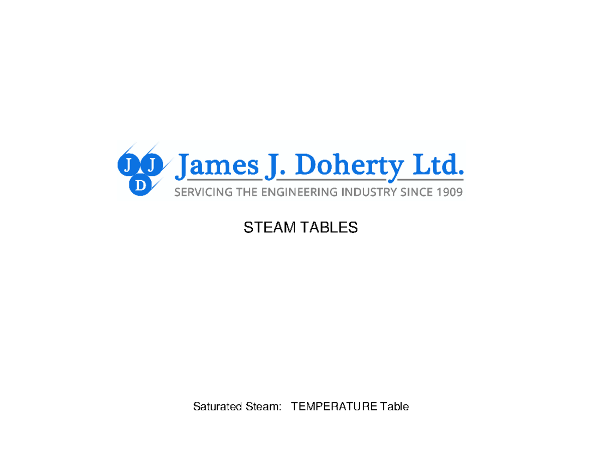 Steam-Table 2 - thermo - engineering thermodynamics - Saturated Steam ...