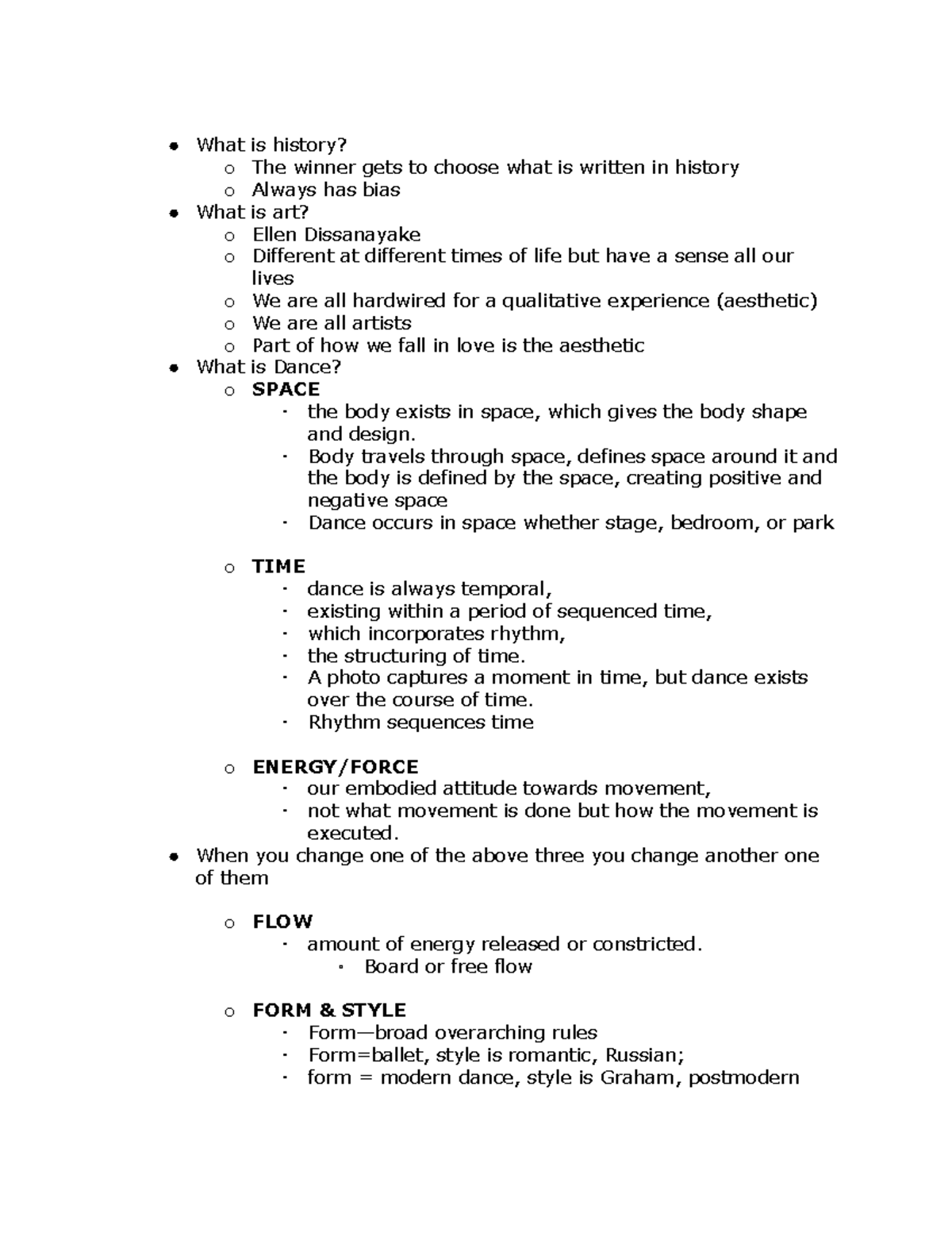 Dance 45 Midterm 1 Study Guide: History Of Dancing Lecture Notes ...