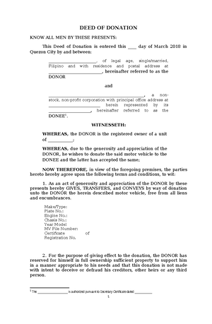 638673638 DEED OF Donation and DEED OF Acceptance Template - Department ...