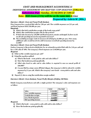 Individual Assignment LPP - Individual Assignment on LPP Solve the ...