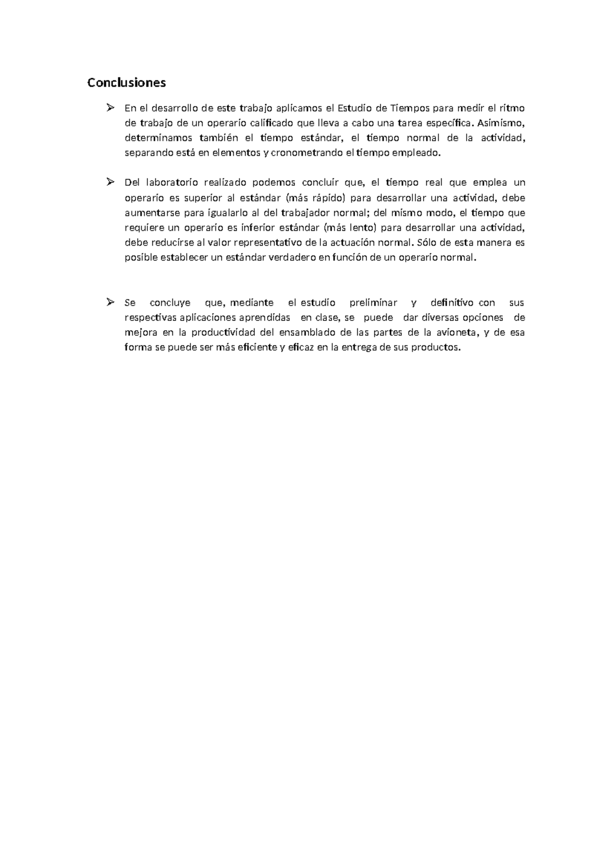 Conclusiones labo 3 ergo - Conclusiones En el desarrollo de este ...