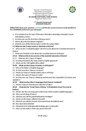 Question 4 - Char ragud. - Chamber Theater by: Jazzy Lyle S. Samson ...