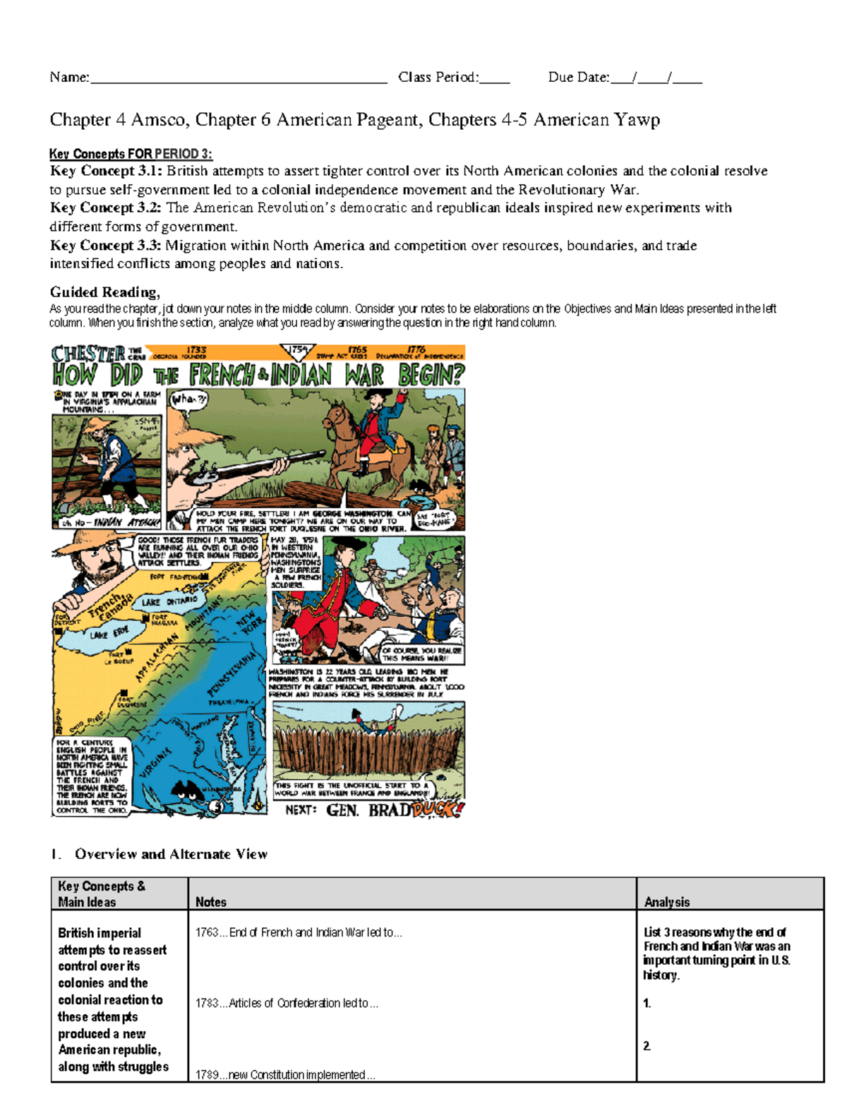 Amsco Chapter 4 Study Guide - Name ...