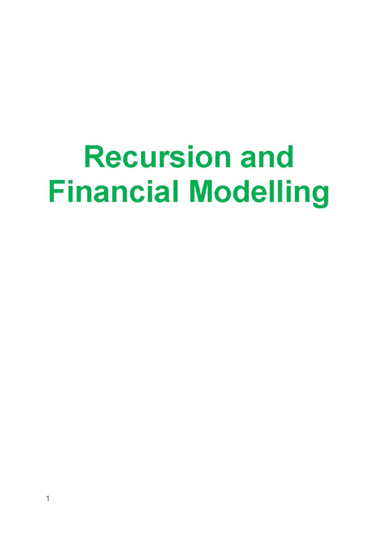 Ch5- Student Workbook Annotated - Recursion and Financial Modelling Writing Recurrence relations ...