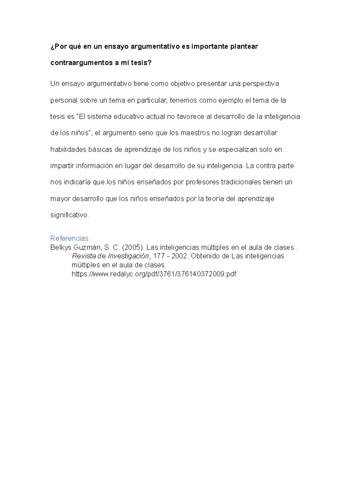 Por qué en un ensayo argumentativo es importante plantear ...