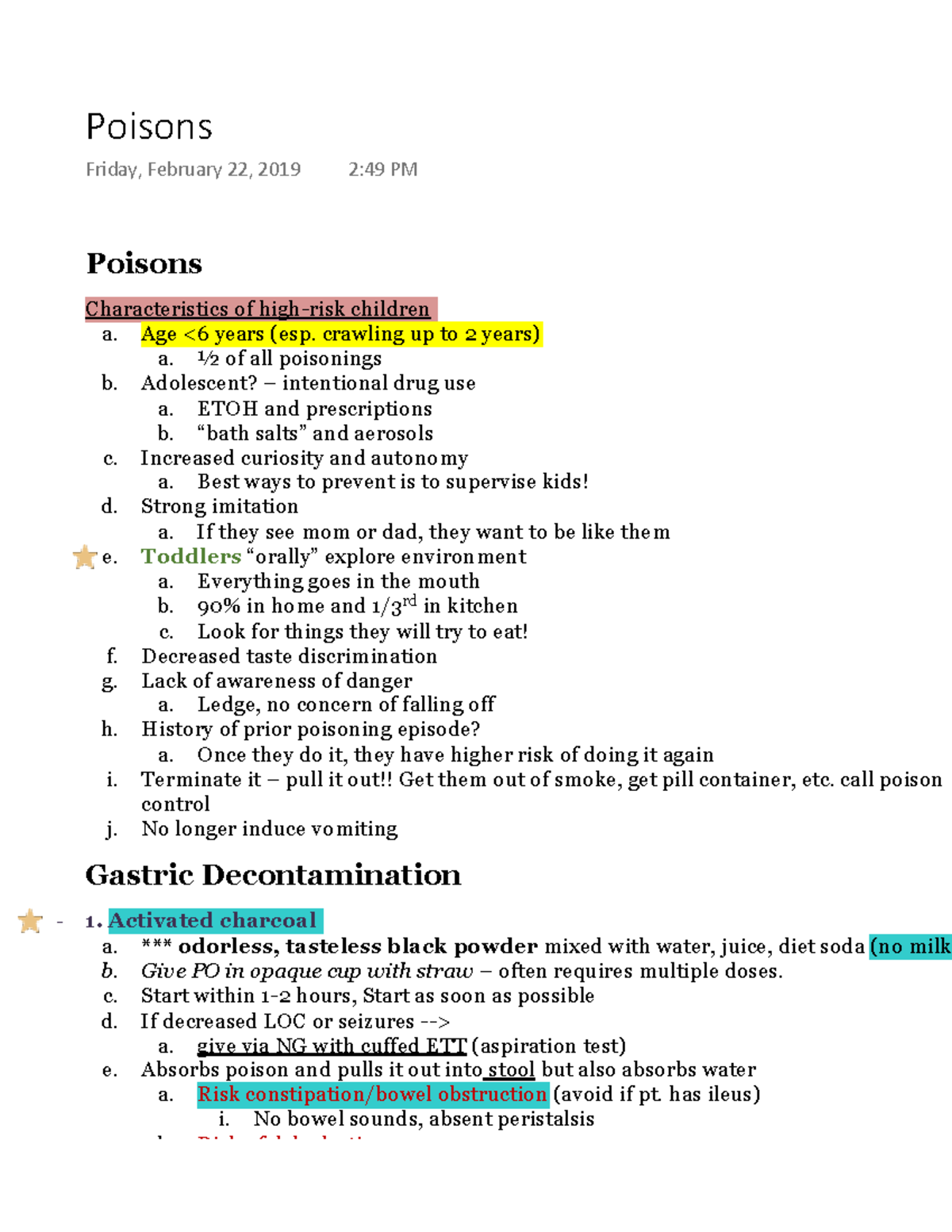 Poisons - Poison - Poisons Characteristics of high-risk children Age