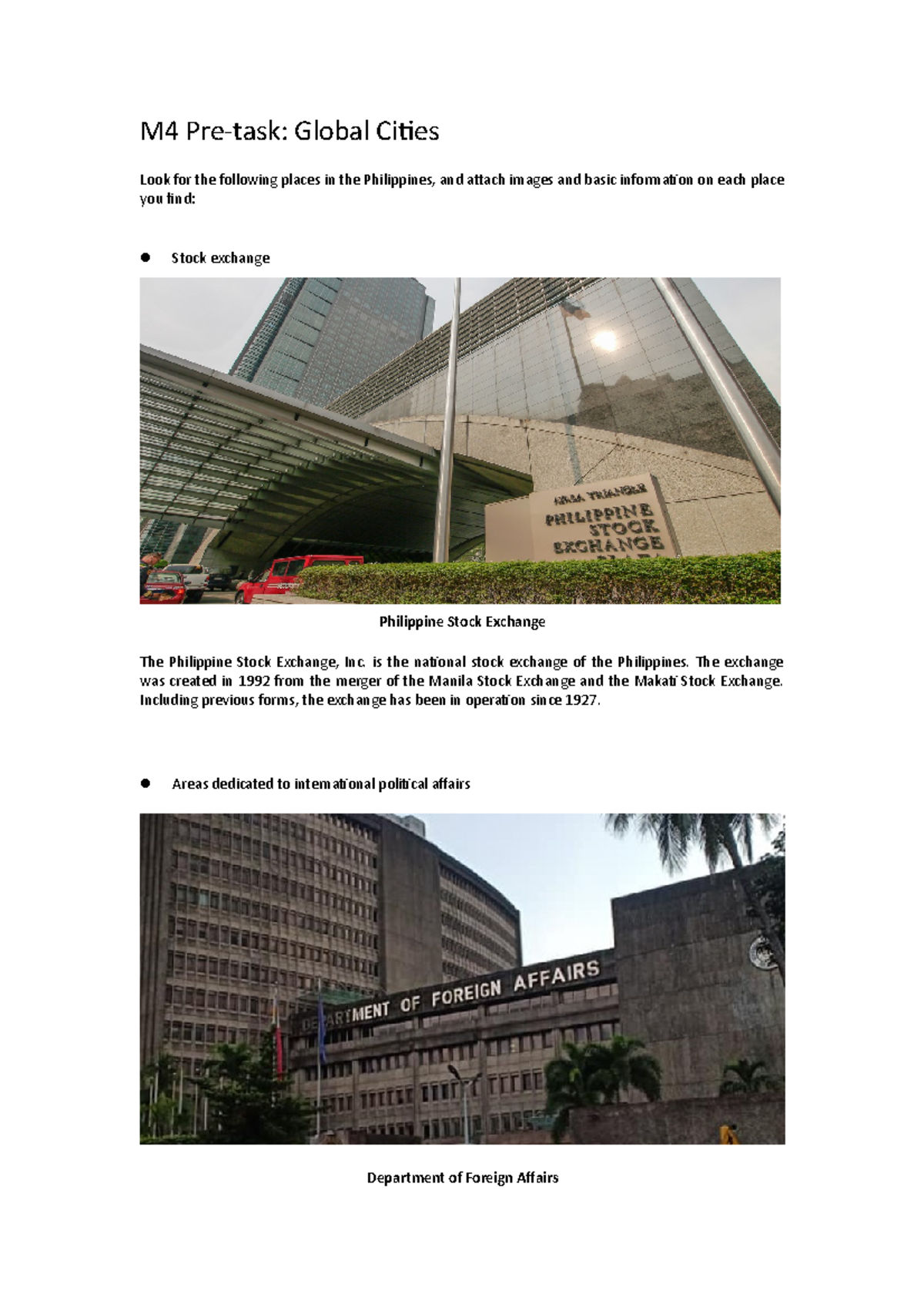 M4 Pre task- Global Cities - M4 Pre-task: Global Cities Look for the ...