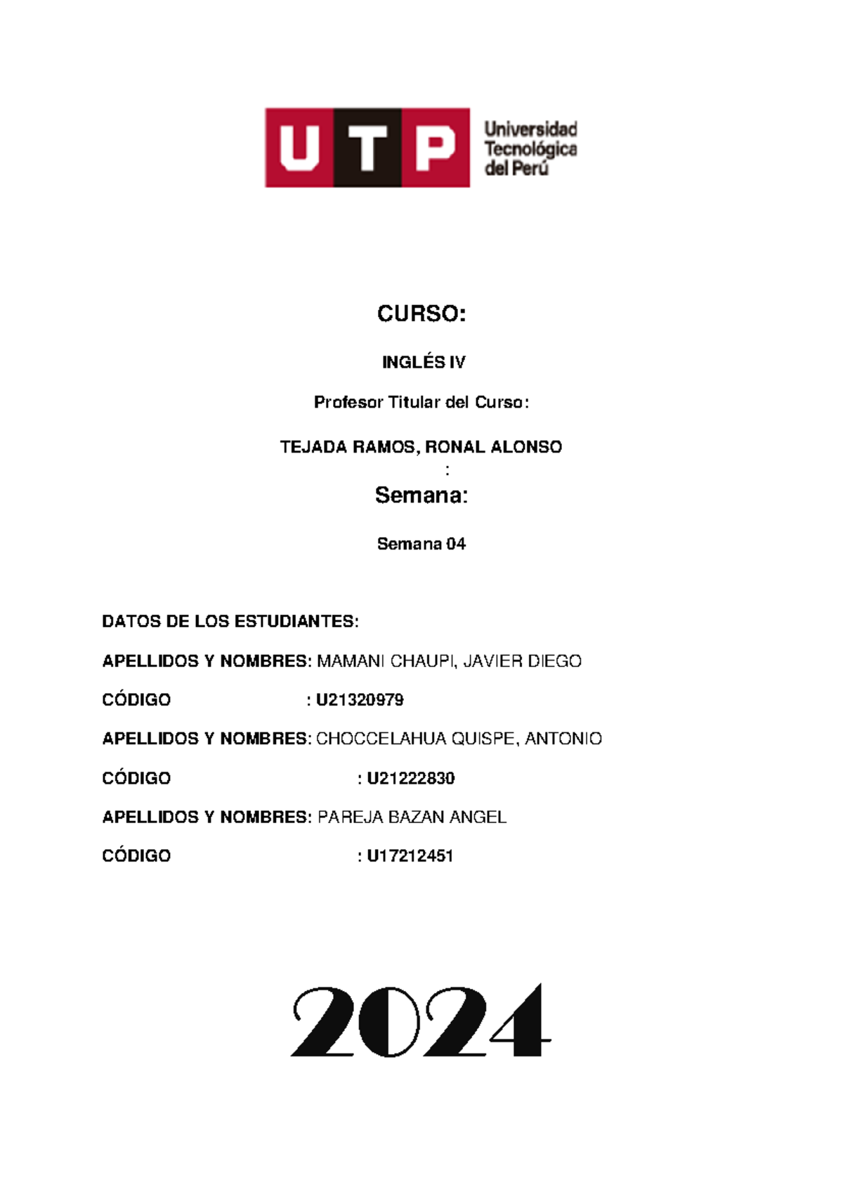 - Ingles WEEK IV - Sss - problema y desafios en el peru - CURSO: INGLÉS ...