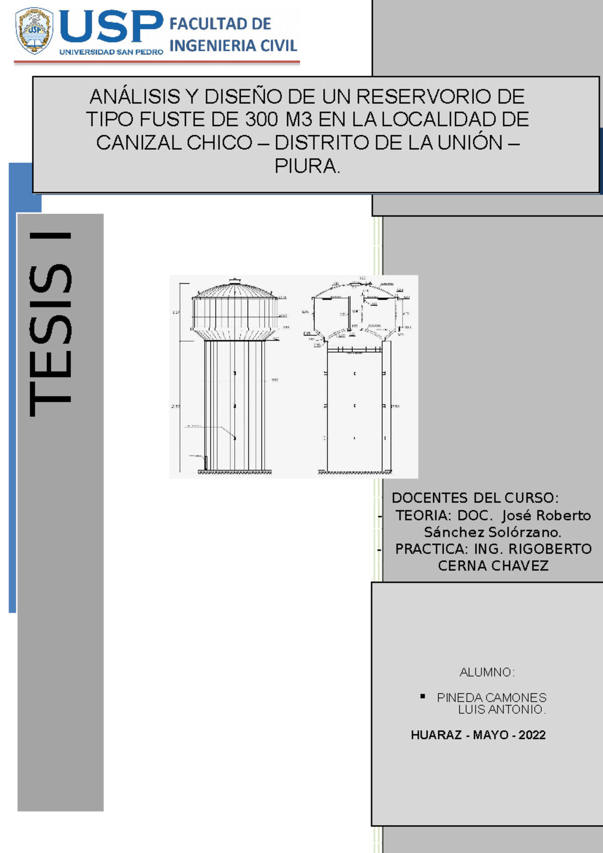 A Tesis I - LUIS Pineda - ANÁLISIS Y DISEÑO DE UN RESERVORIO DE TIPO ...
