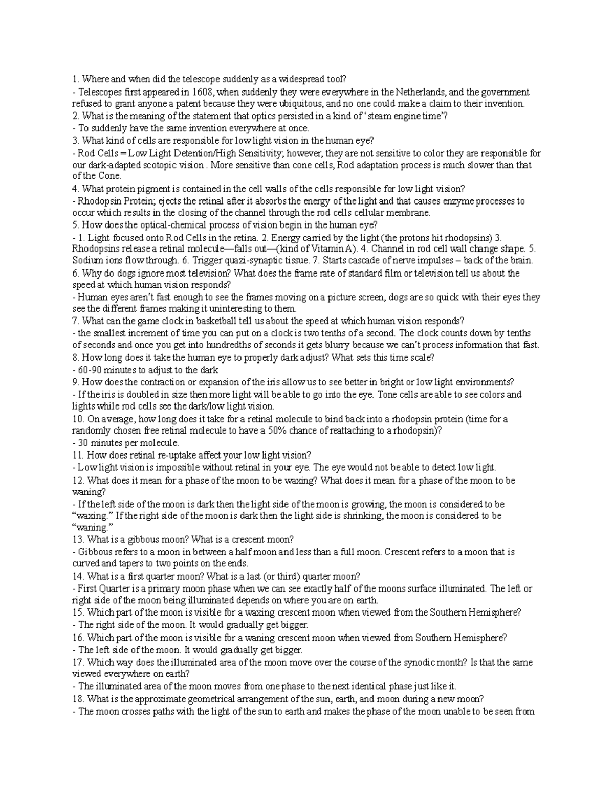 Ast study guide 2 - Lecture notes 2 - 1. Where and when did the ...