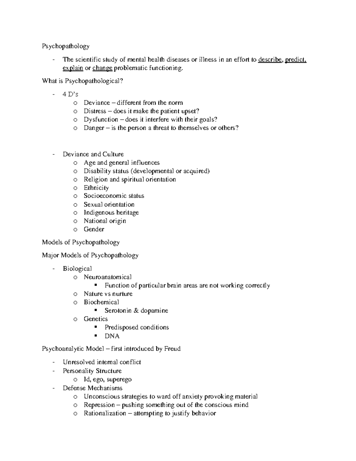 Basics of Psychopathology - Psychopathology - The scientific study of ...
