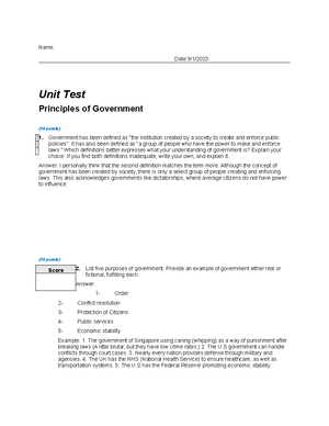 Constitutional Underpinnings Unit Test - Part 2 - Unit Test Name: Date ...