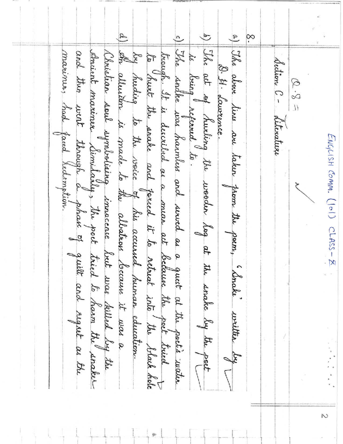 Board topper's answer sheet eng com - Bcom hons. - Studocu