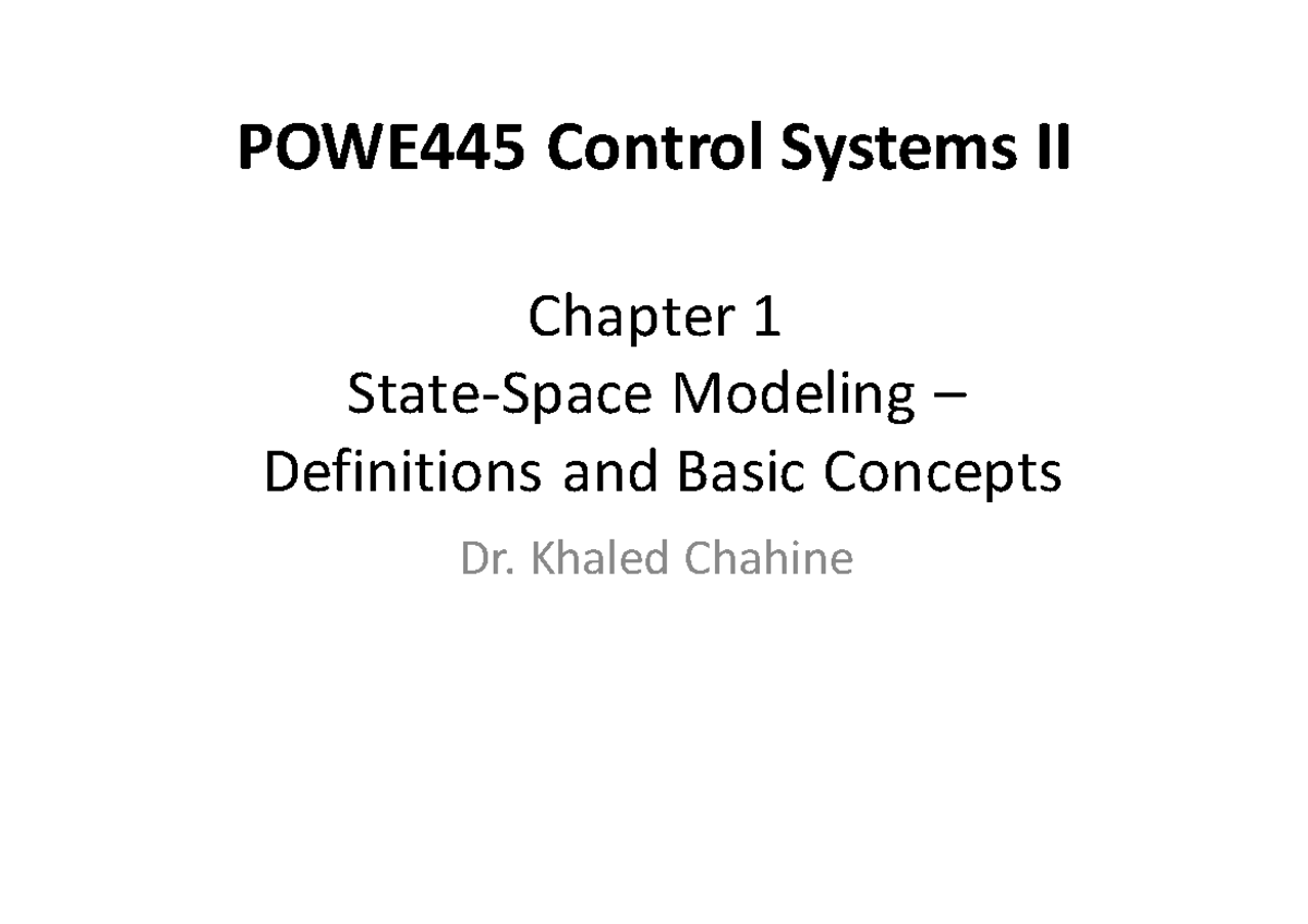 Chapter 1 Definitions Basic Concepts - Chapter State-Space Modeling ...