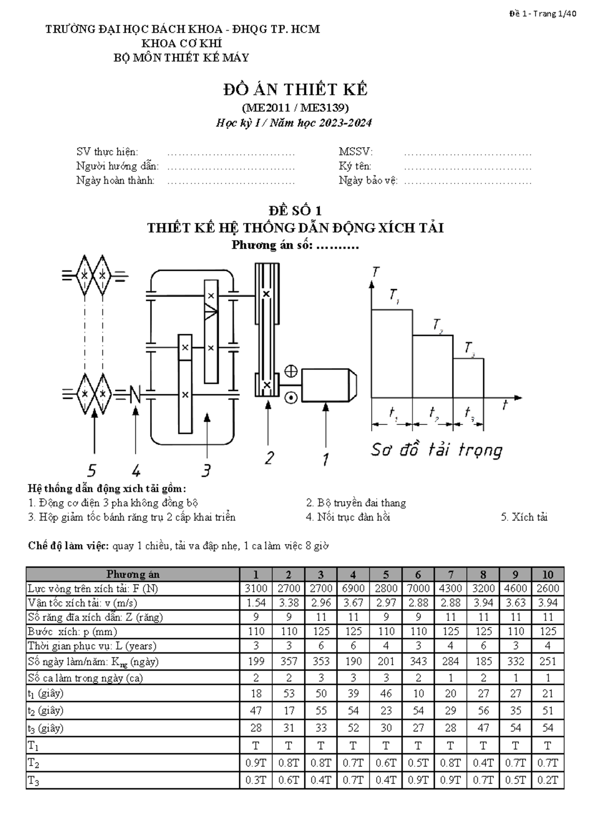 HK231 - De DA Thiet ke ME2011 - ME3139 (VN) - SV thực hiện