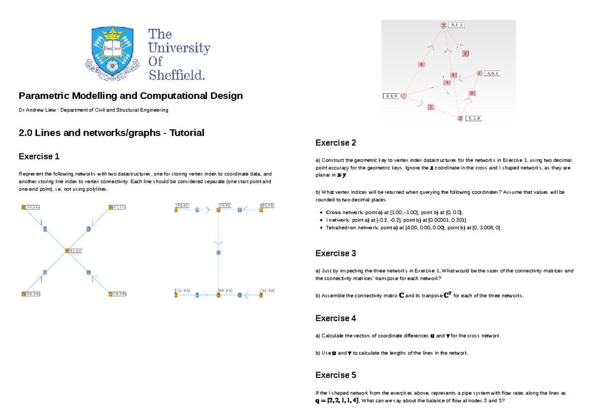CIV61016 tutorial questions - Parametric Modelling and Computational Design Dr Andrew Liew ...