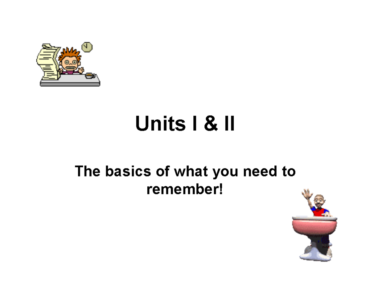 AP Human Geography Units 1 and 2 - Units I & II The basics of what you ...