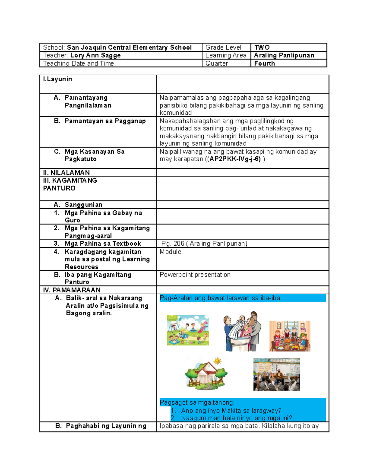 LP (AP) - Need for studies - School: San Joaquin Central Elementary ...