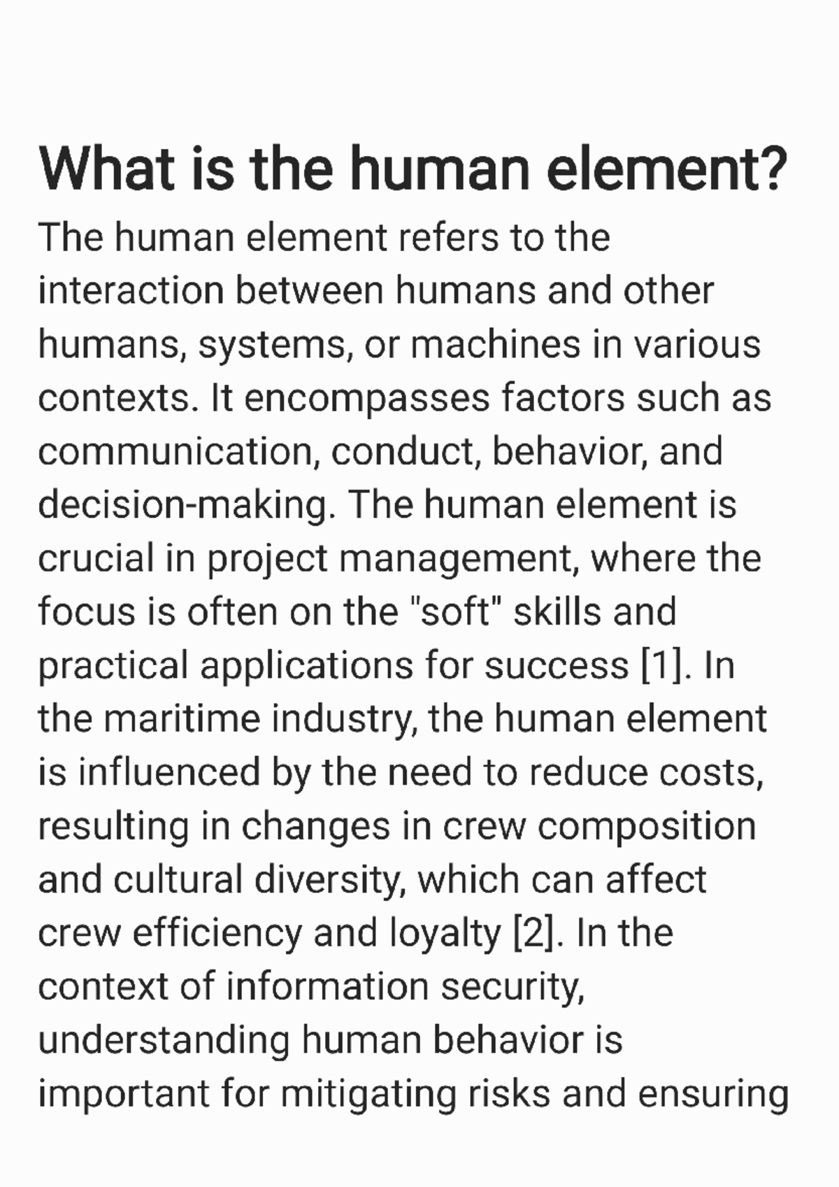 Human elements yr2 - Economics education - Studocu