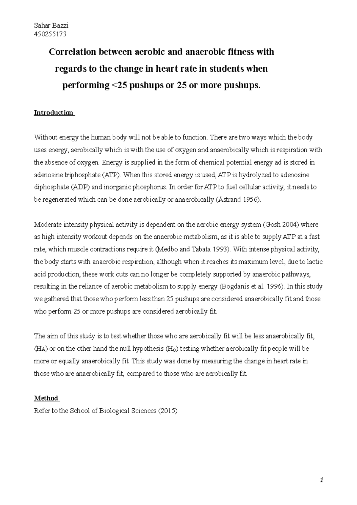 Seminar assignments - Final human biology report. - 450255173 ...