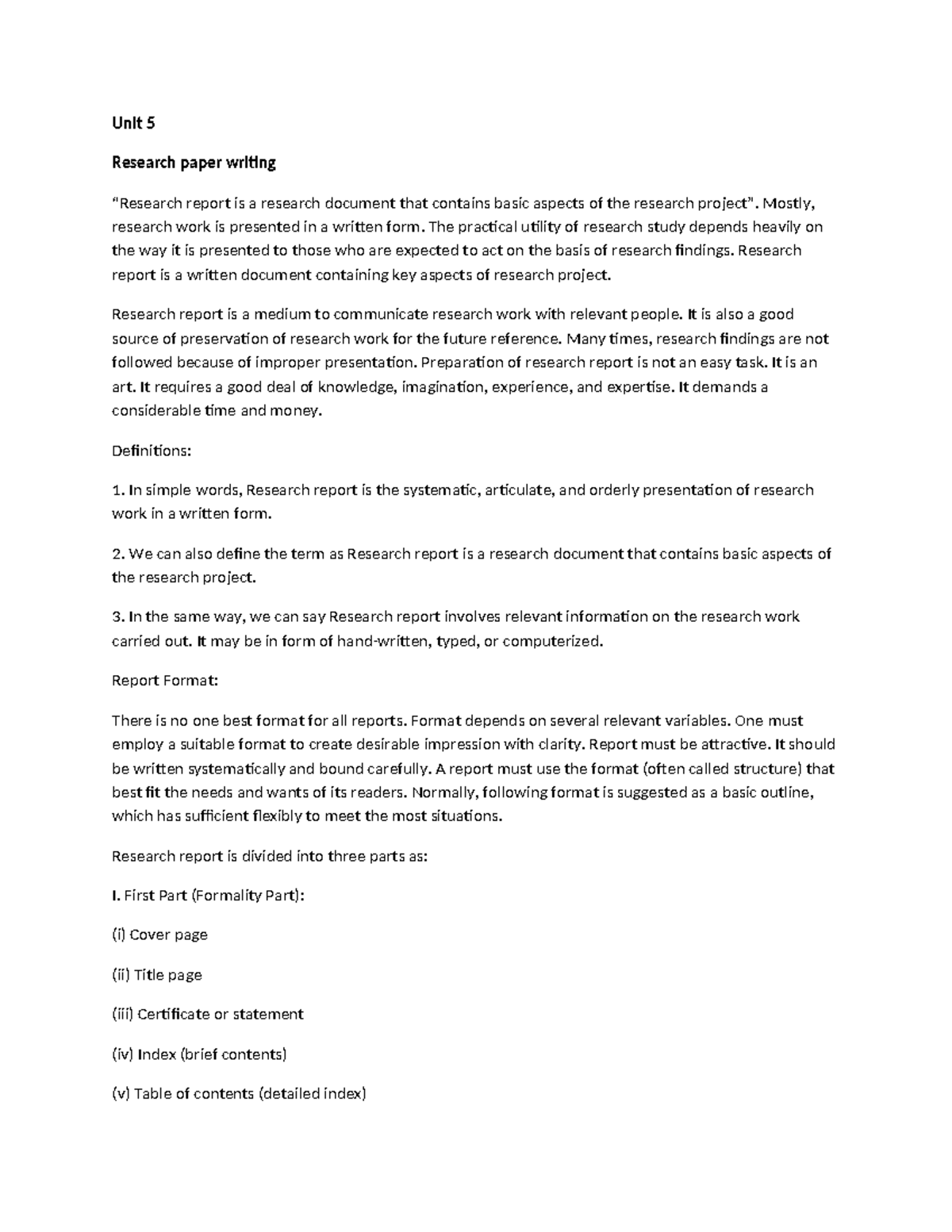 Unit 5-WPS Office - human capital management - Unit 5 Research paper writing “Research report is ...