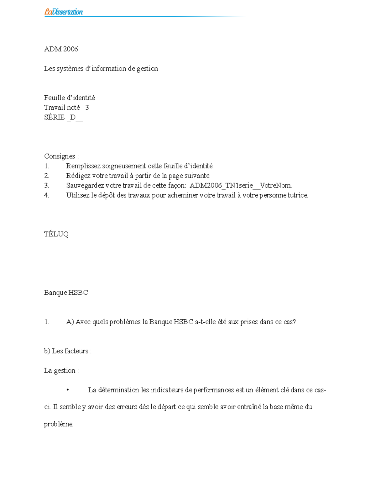 Les systèmes d'information de gestion adm 2006 298715 - ADM 2006 Les systèmes d’information de ...