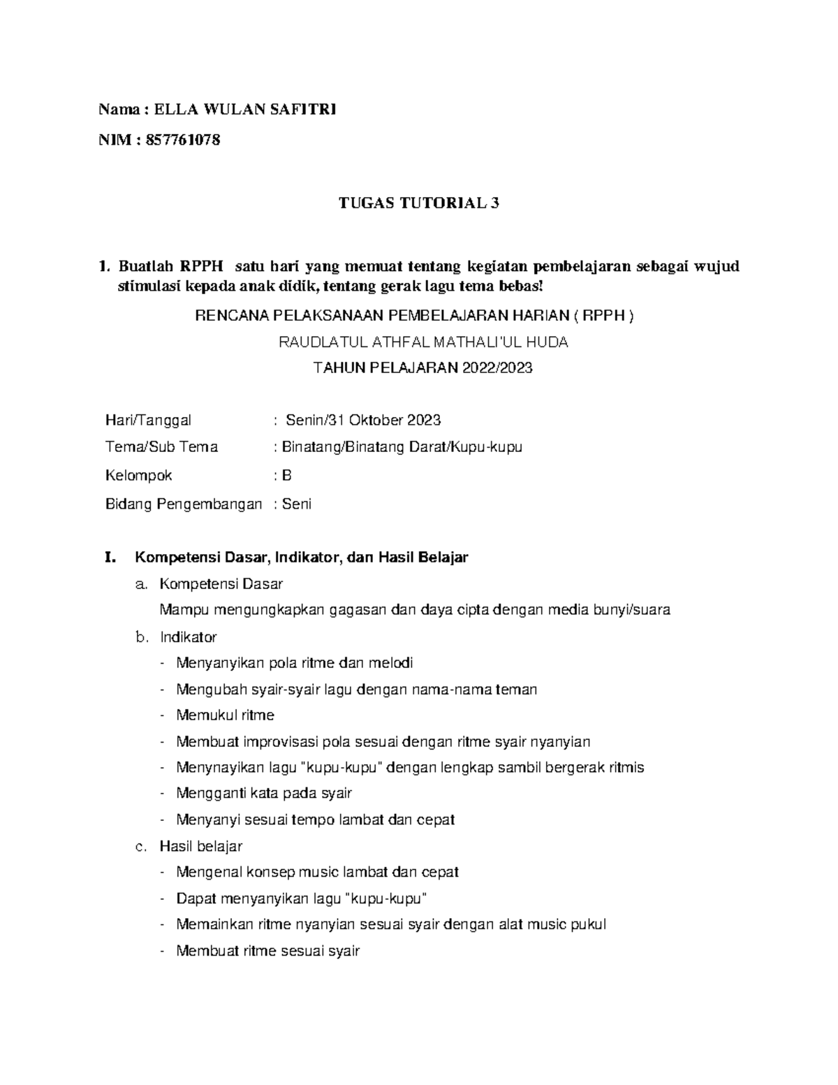 PKD.TTM3.ELLA Wulan Safitri - Nama : ELLA WULAN SAFITRI NIM : 857761078 ...