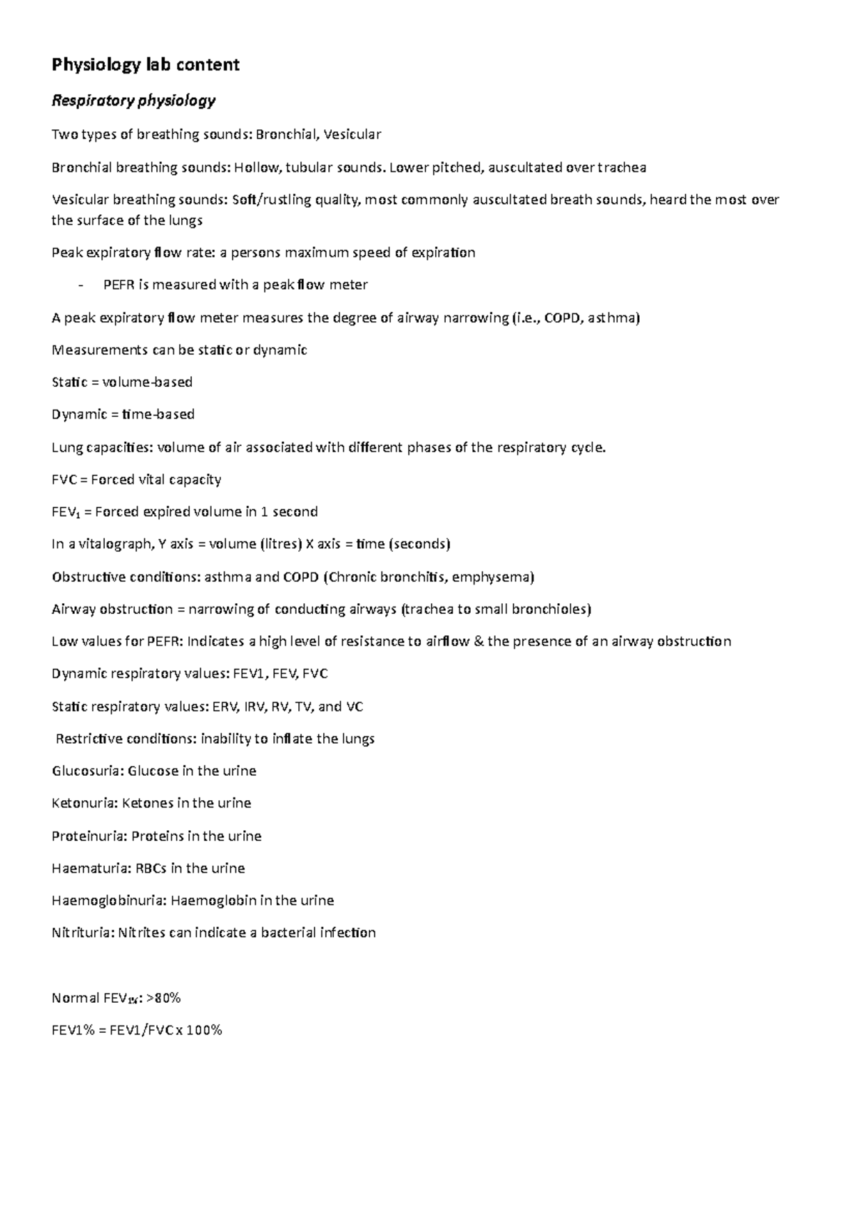 Physiology lab content - Physiology lab content Respiratory physiology Two types of breathing ...