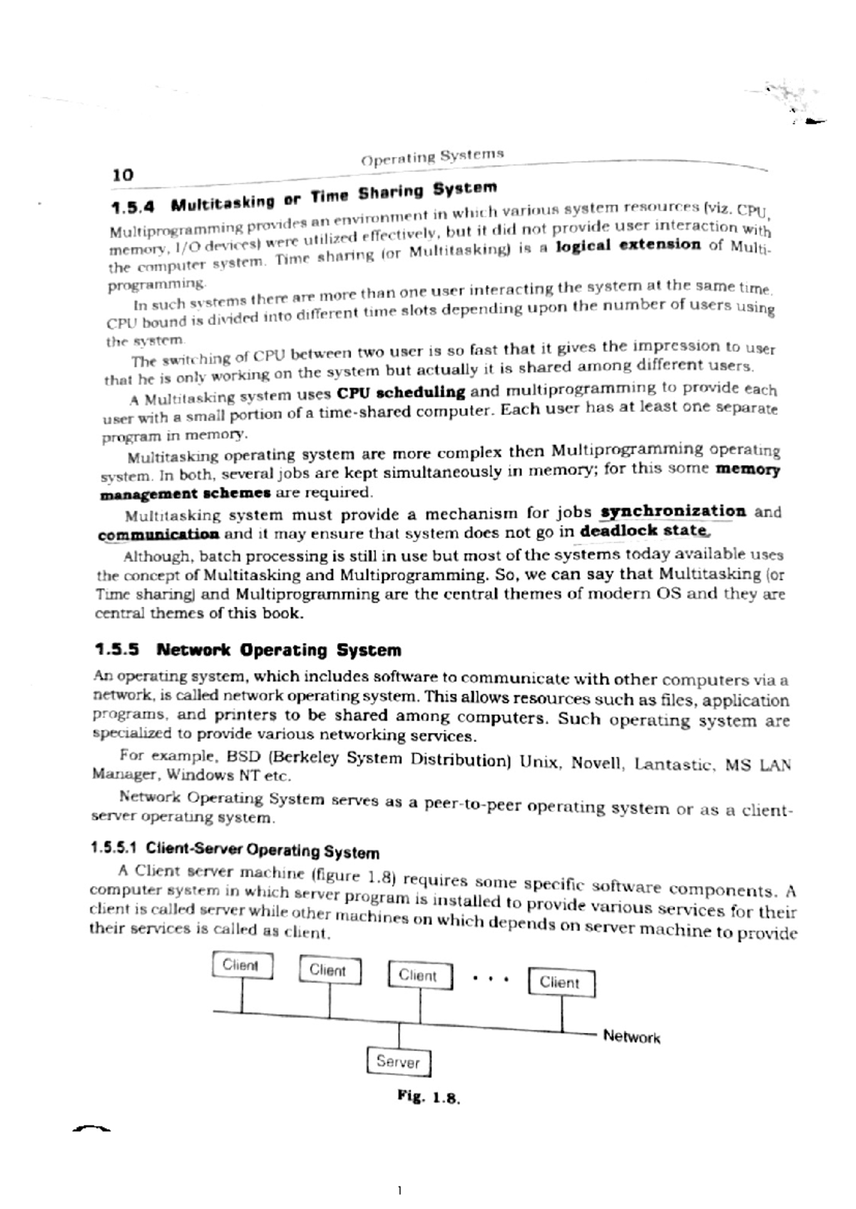 OS unit 1(b) notes - Operating Systems 10 Multitasking or Time Sharing ...