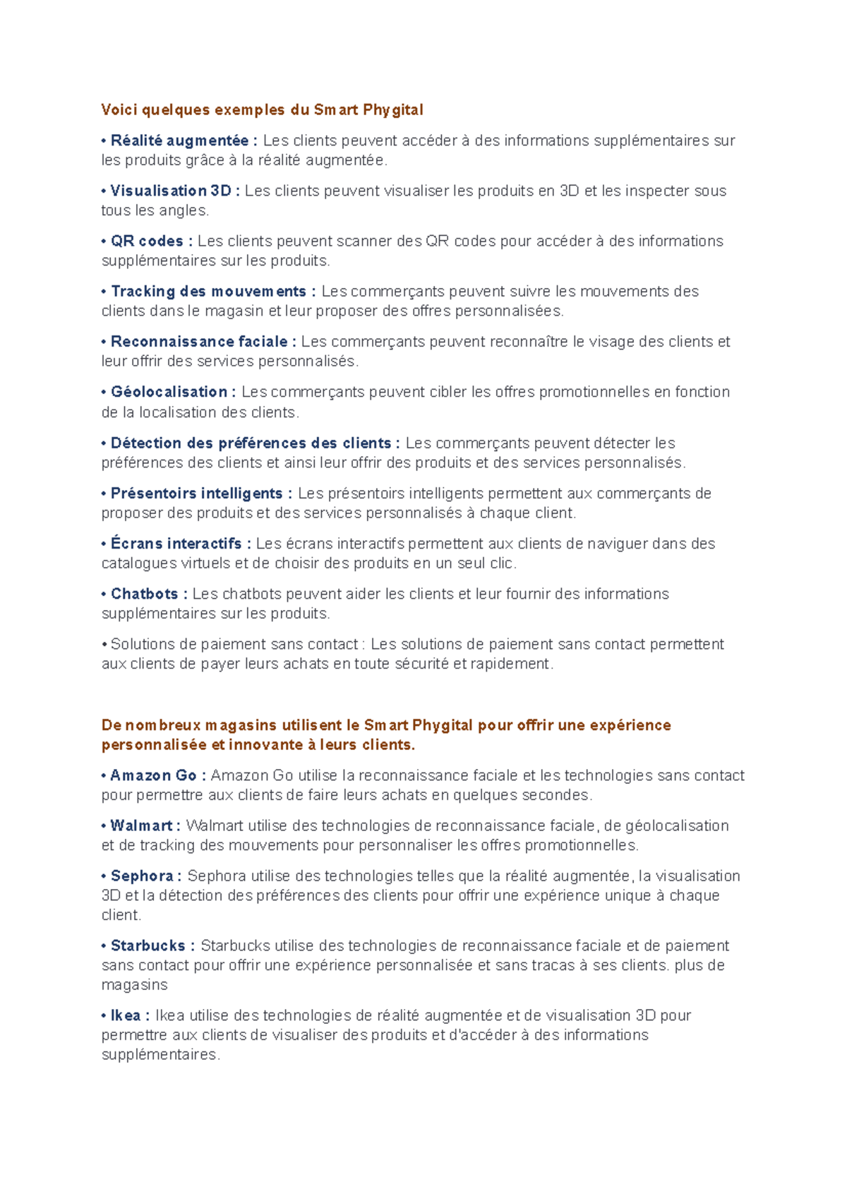 Exemple du Smart phygital - Voici quelques exemples du Smart Phygital ...