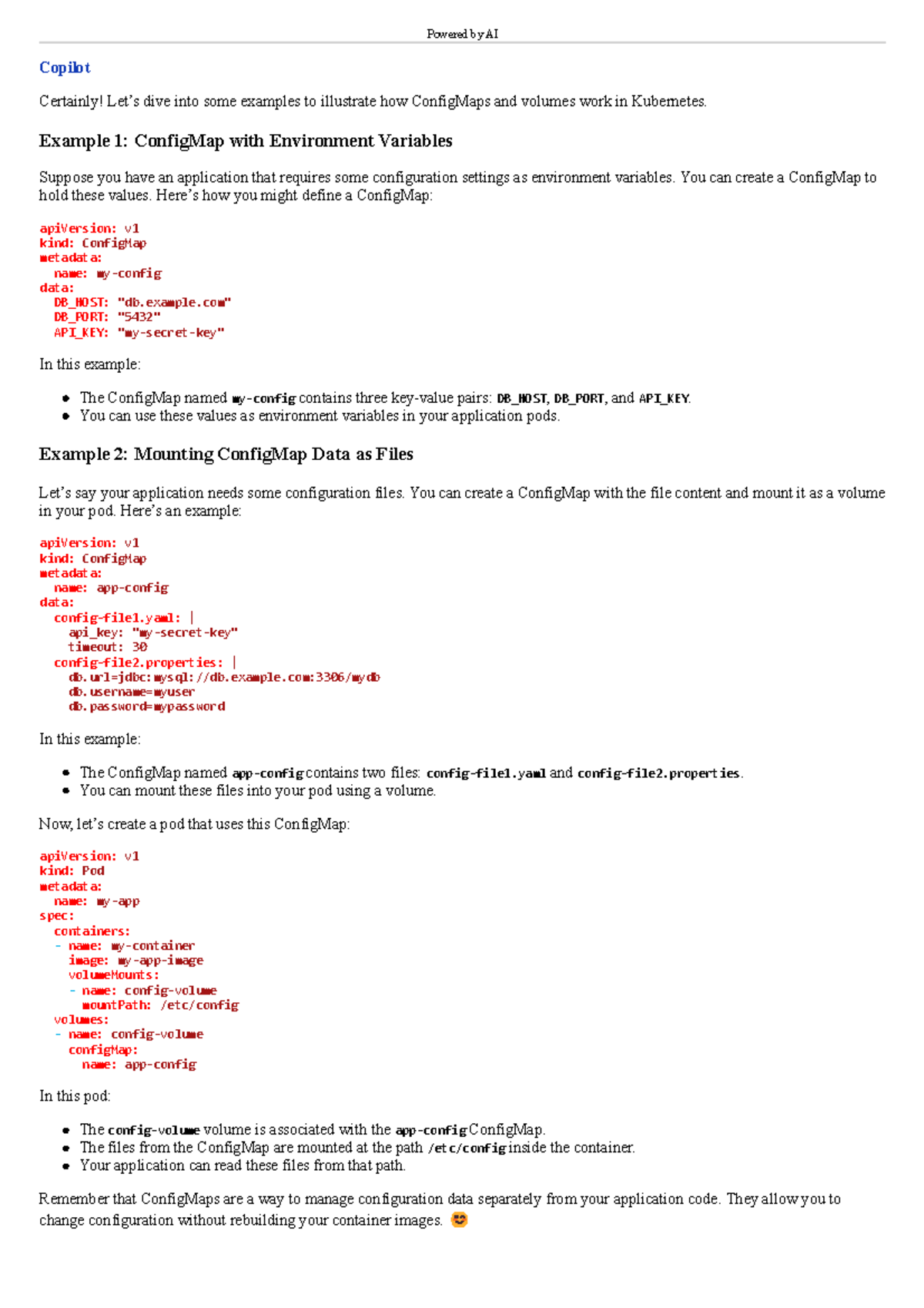 Config Map mount - Powered by AI Copilot Certainly! Let’s dive into ...