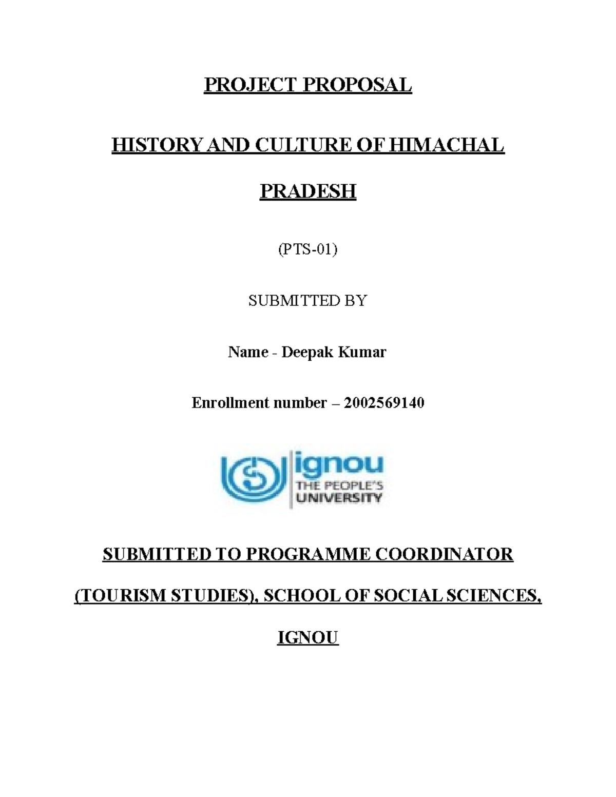 Pts 1 synopsis - PROJECT PROPOSAL HISTORY AND CULTURE OF HIMACHAL ...
