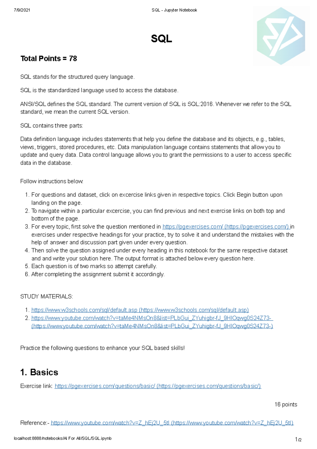 SQL - my notes are the best - 7/9/2021 SQL - Jupyter Notebook localhost ... SQL - my notes are the best - 7/9/2021 SQL - Jupyter Notebook localhost ...