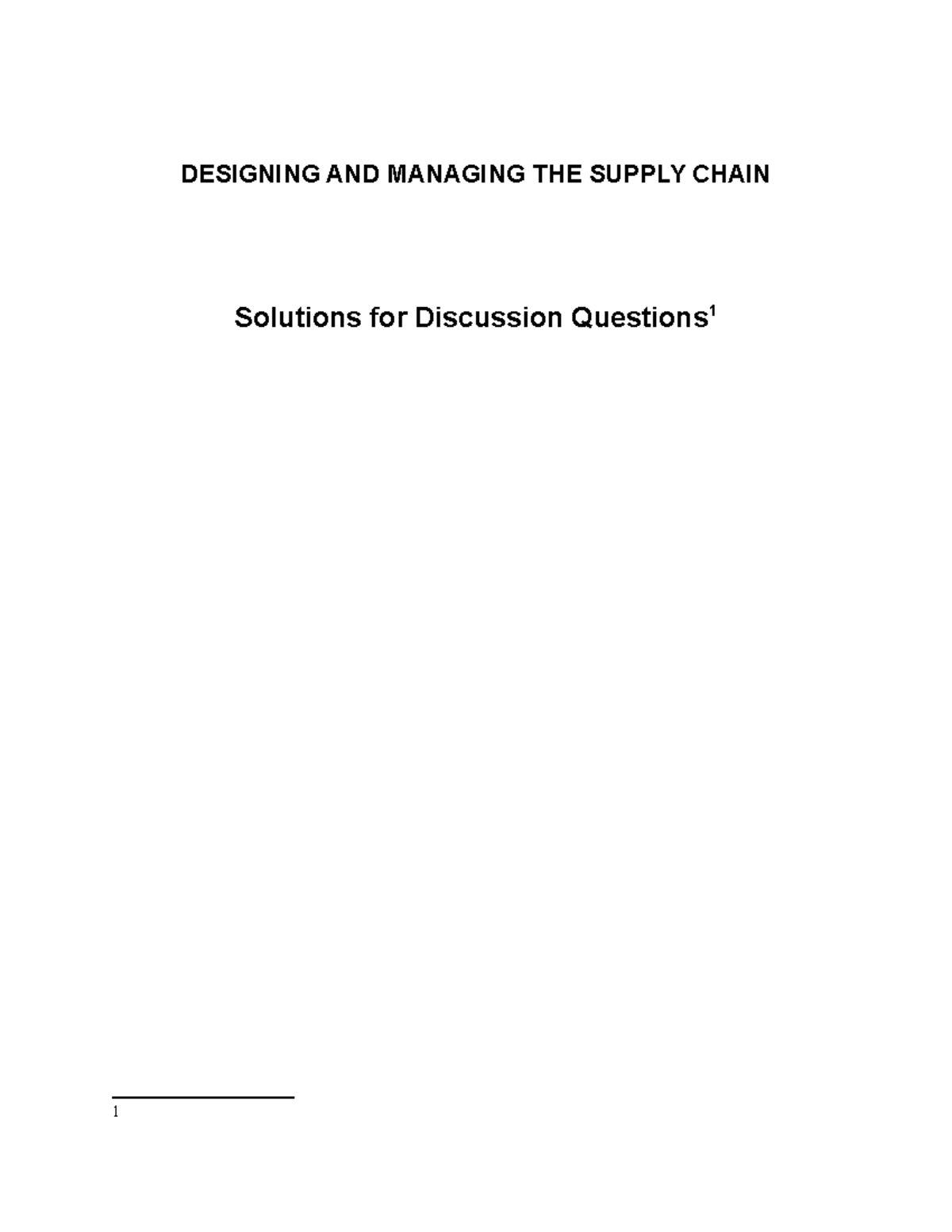 Samples Solution Manual Designing and Ma - DESIGNING AND MANAGING THE ...
