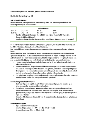 Rekenen - Rekenen 23- Hoofdlijnenmodel Fase 1: begripsvorming Fase 2 ...