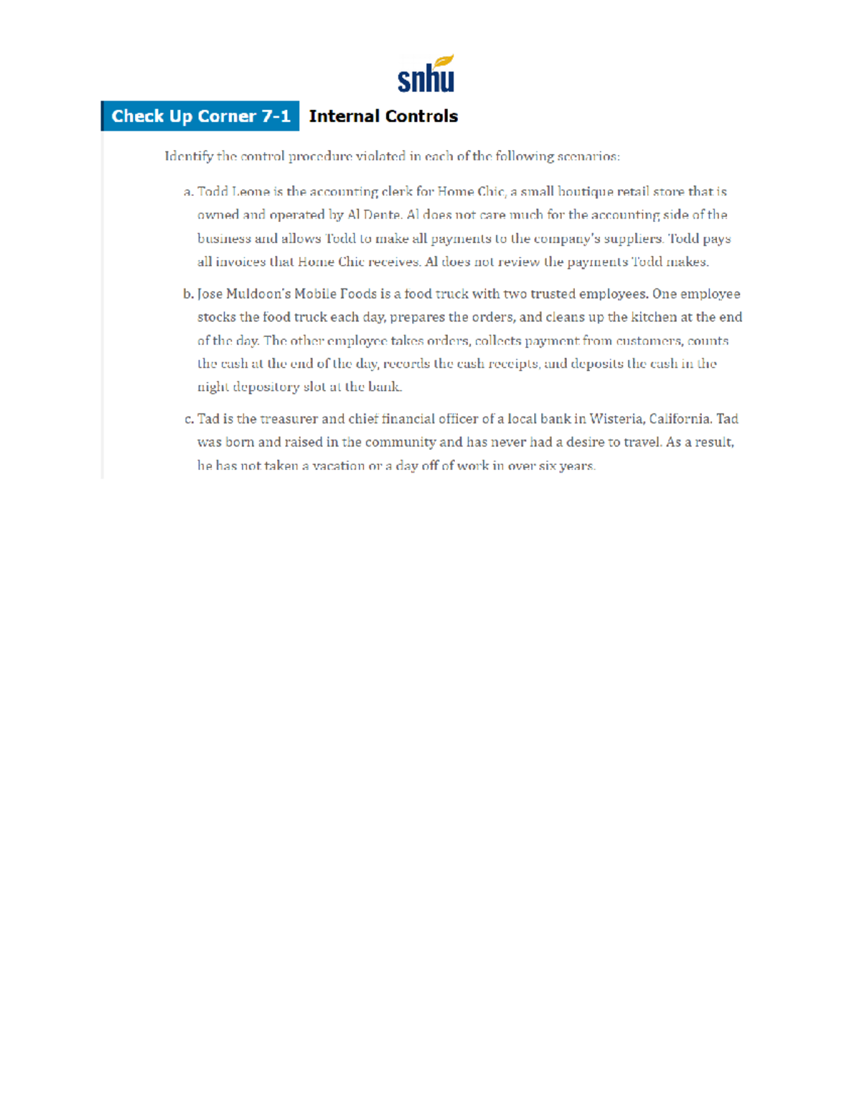 Chapter 4 check in - ACC201 - Studocu