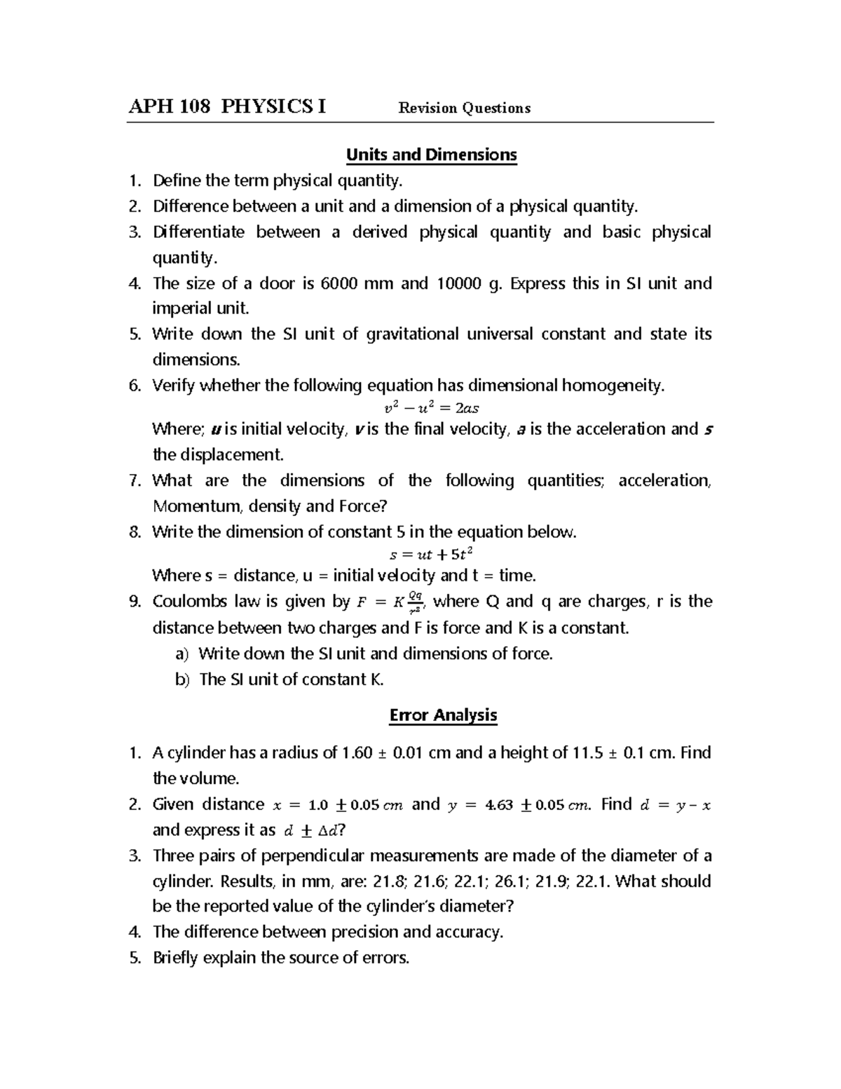 APH 108 Physics 1 - DFBHDFDF - Principios de medicina interna, 19 ed ...