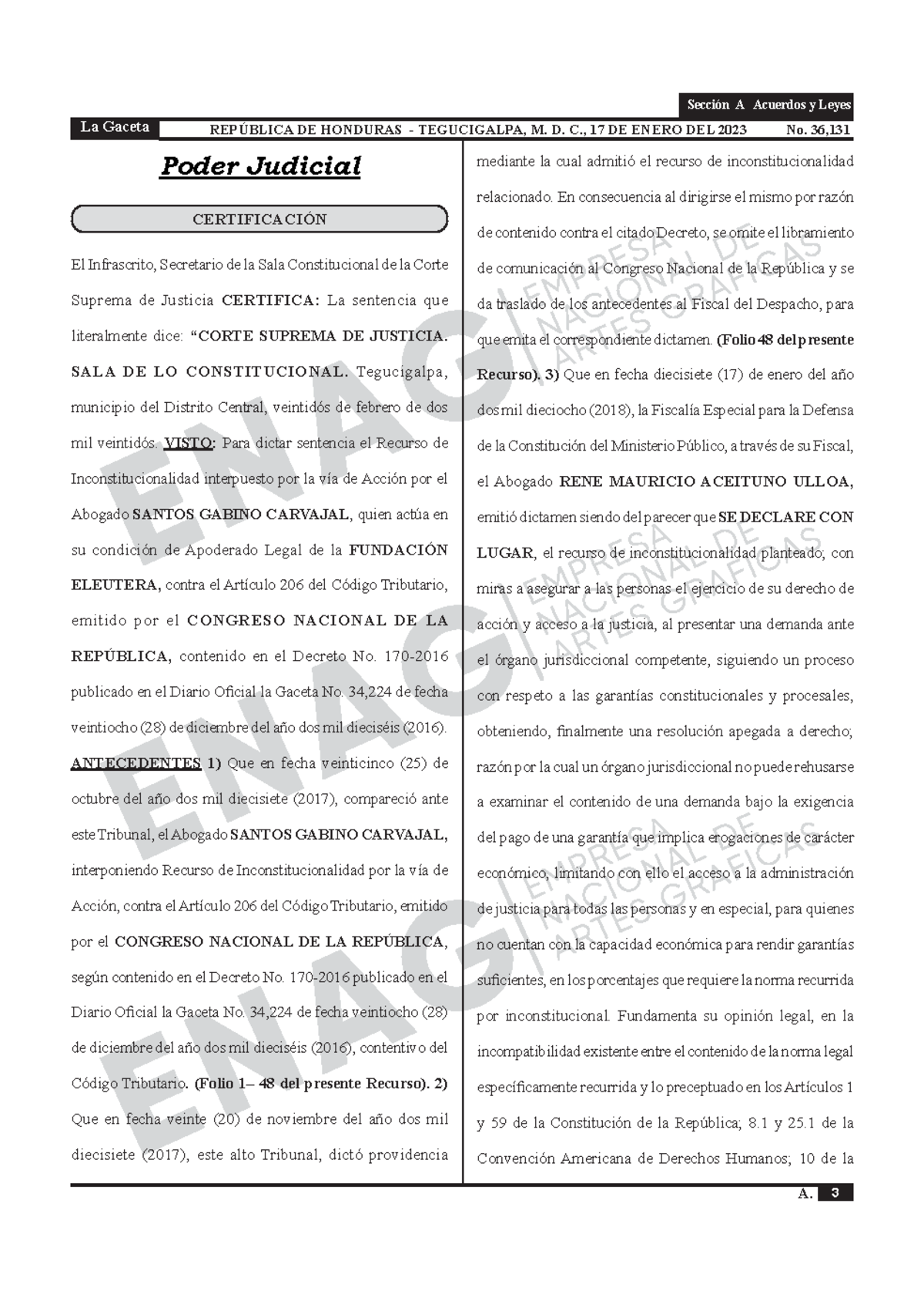 Certificacion- Sentencia-DE- Incostitucionalidad-DEL-ART-206-DEL ...