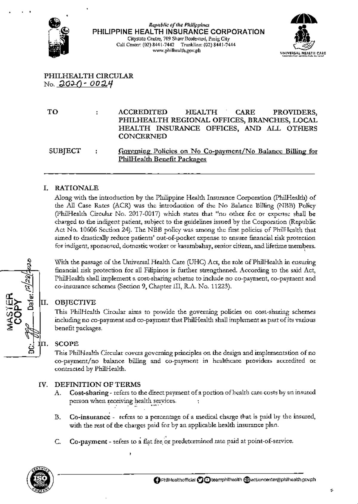 Circ2020-0024 NBB Policy - college of business and public ...