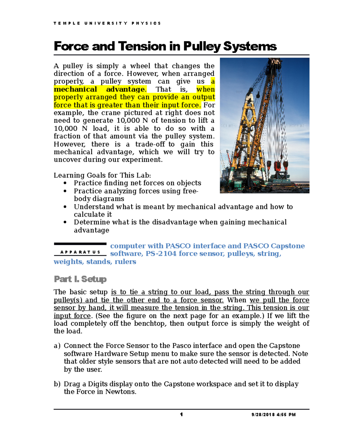 Force and Tension in Pulley Systems - However, when arranged properly ...