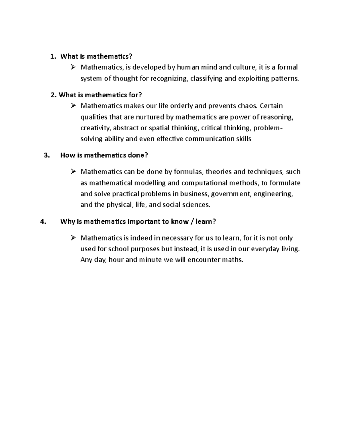 Mathematics-act 1 - Lecture notes 1-2 -assignment - Elementary Analysis ...