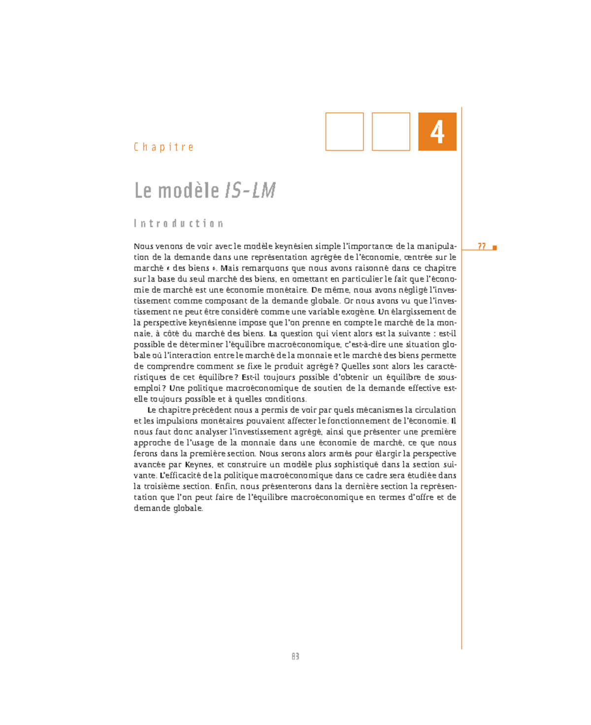IS LM d Hubert Kempf - C h a p i t r e Le modèle IS-LM I n t r o d u c ...