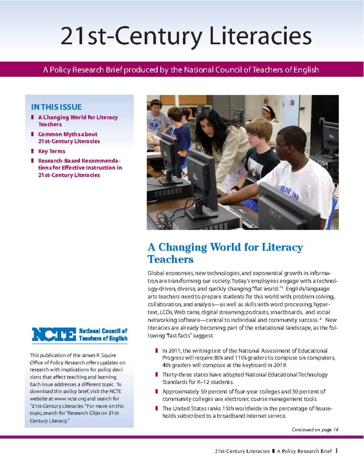 21st-Century-Literacies for English Literature and Grammar Subject of ...