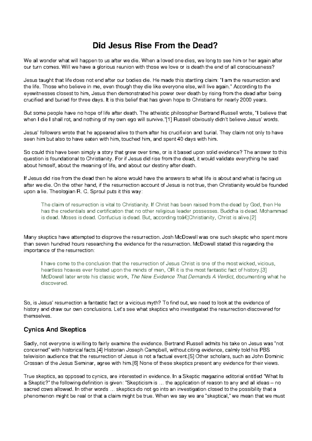 Death AND Ressurection OF Jesus - Did Jesus Rise From the Dead? We all ...